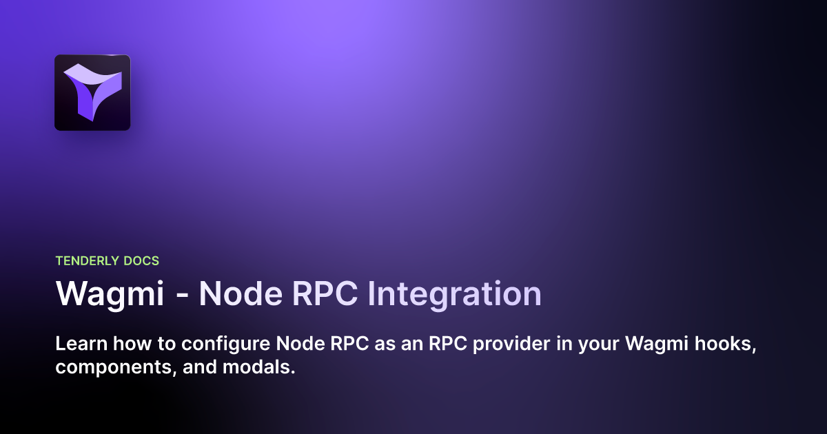 Wagmi - Node RPC Integration | Tenderly Documentation