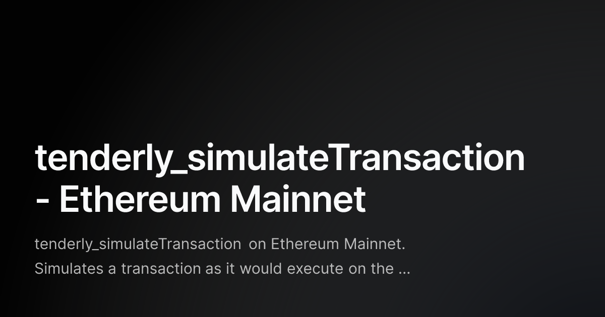 eth_signTransaction - Polygon Reference - Node RPC | Tenderly Documentation